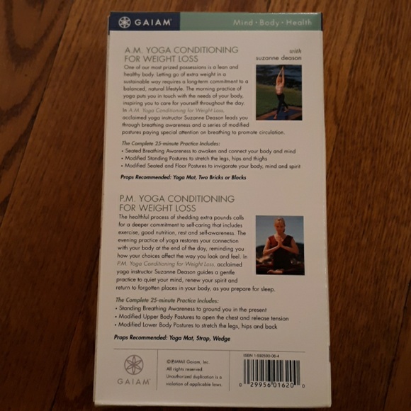 GAIAM | Other | Gaiam Am Pm Yoga Vhs Tapes | Poshmark